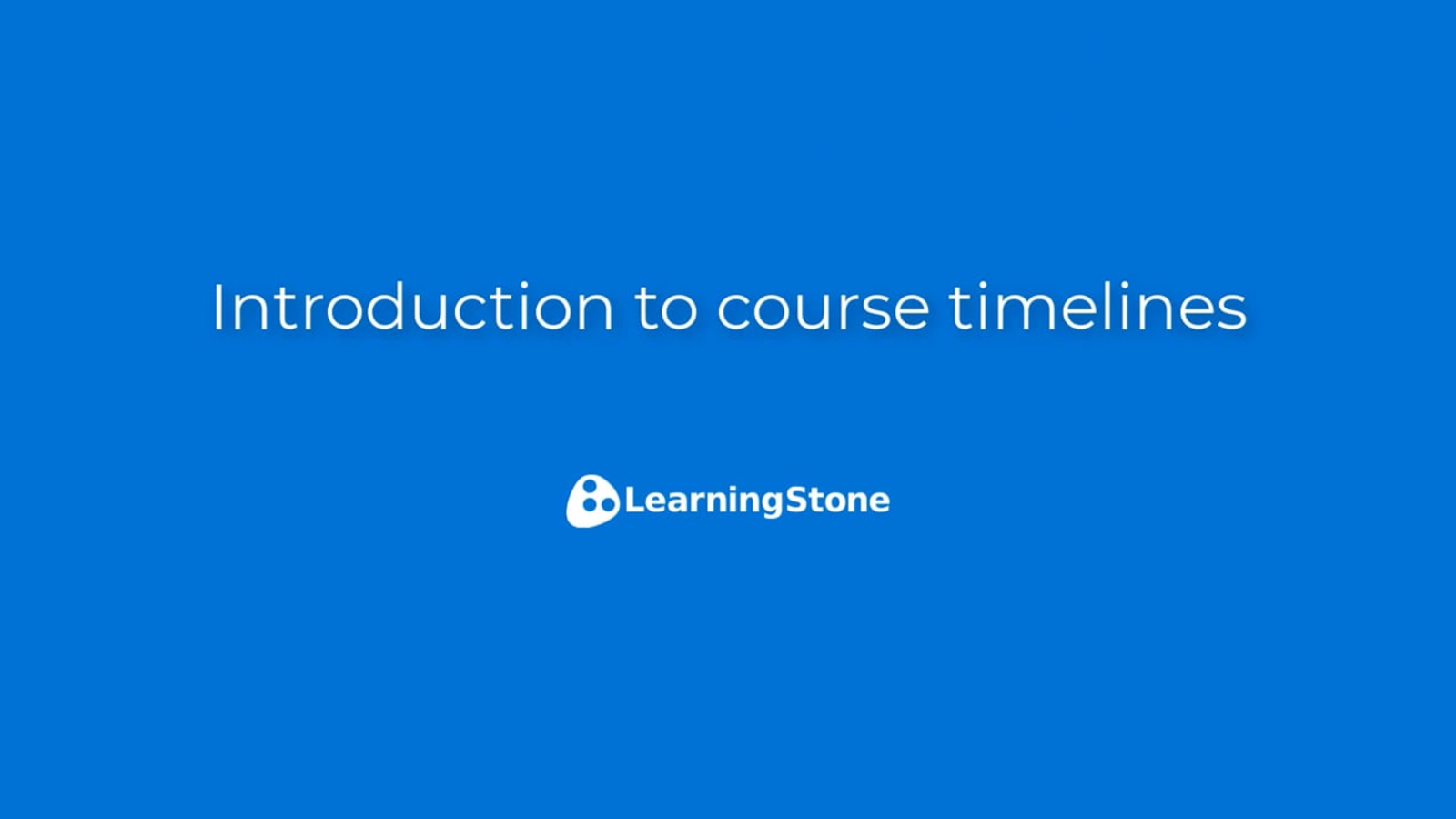 Help: Creating Course Timelines @ TalentMountain